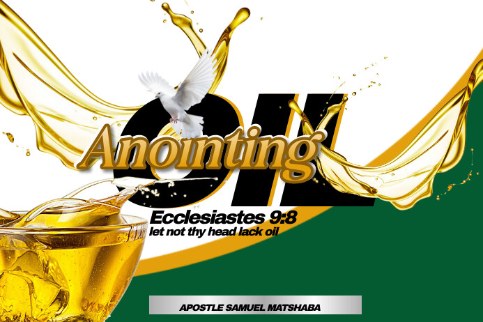 White Maximalist Anointed Oil Sticker Poster Template | PosterMyWall