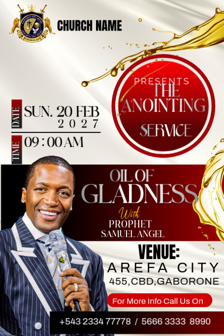 Copy of White Maximalist Anointing Service Poster | PosterMyWall