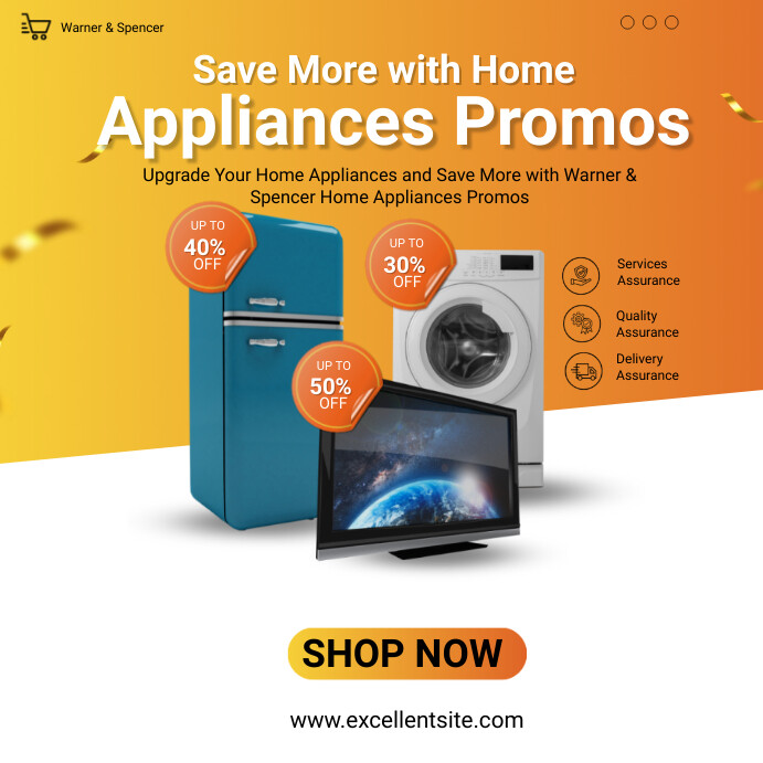 White Maximalist Appliances Promo Instagram P Template | PosterMyWall