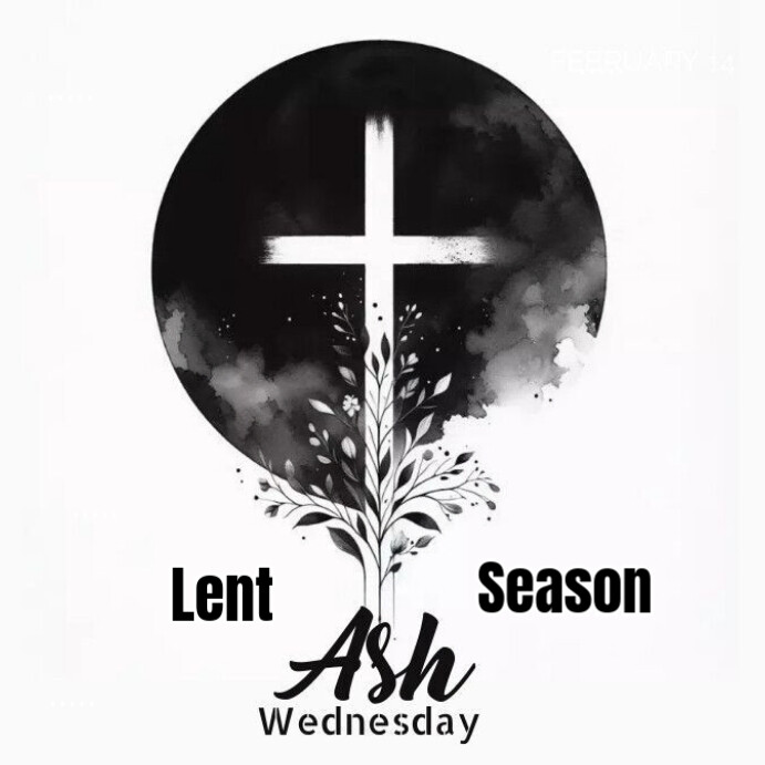 White Maximalist Ash Wednesday Instagram Post Template | PosterMyWall
