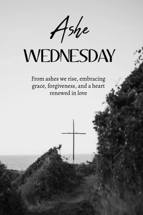 Copy of White Maximalist Ashe Wednesday Poster | PosterMyWall