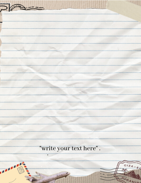 White Maximalist Assignment Write Background Flyer (us Letter) Template ...