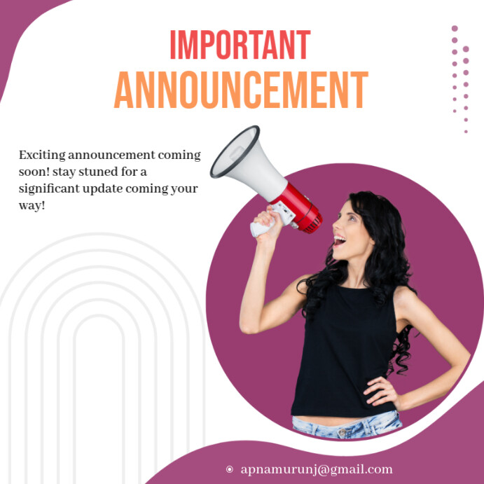White Maximalist Attention Important Announcement Flyers Instagram Post ...