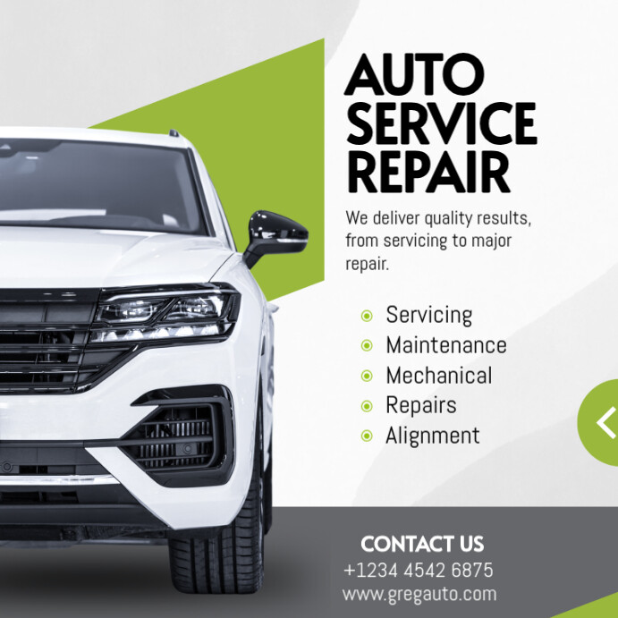 Copy of White Maximalist Auto Service Repair Instagram Post | PosterMyWall