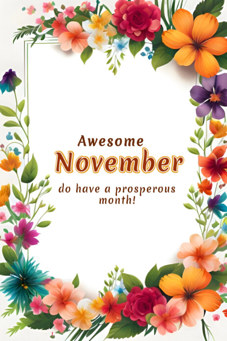 White Maximalist Awesome November Banner 4' × 6' Template | PosterMyWall