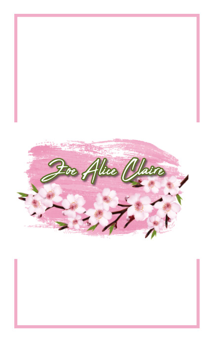 White Maximalist Baby Name Flyer Tabloid Template | PosterMyWall