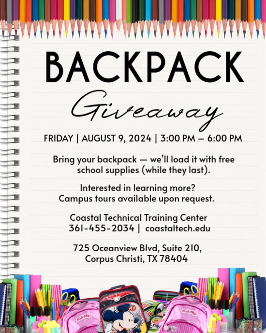 White Maximalist Backpack Giveaway Instagram Portrait Template ...