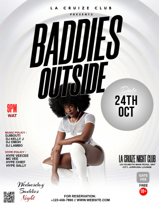 Copy of White Maximalist Baddies Outside Flyer (us Letter) | PosterMyWall