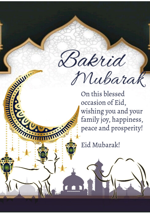 Copy of White Maximalist Bakrid A4 | PosterMyWall