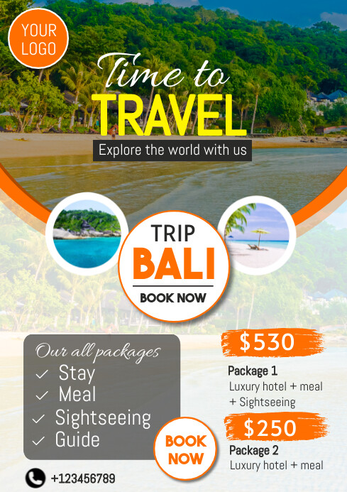 Copy of White Maximalist Bali Travel A4 | PosterMyWall