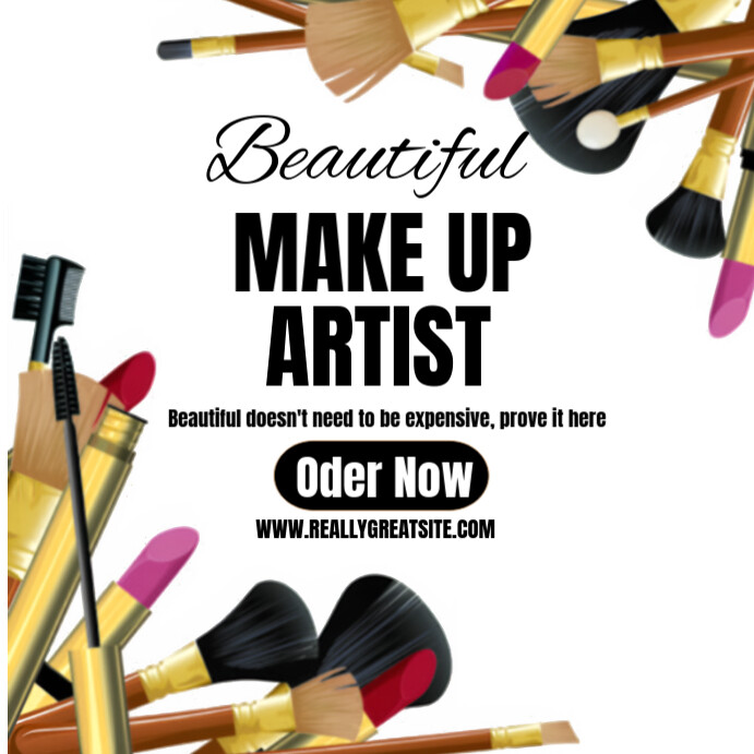Copy of White Maximalist Beautiful Make Up Artist Instagram Post ...