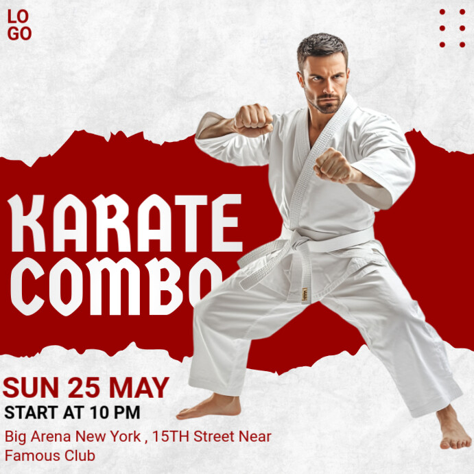 White Maximalist Best Karate Combos For Speed Instagram Post Template ...