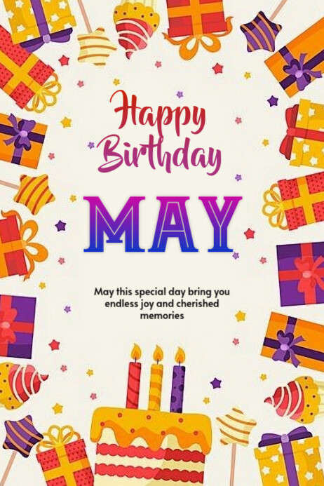 Plantilla de White Maximalist Birthday Card Poster | PosterMyWall