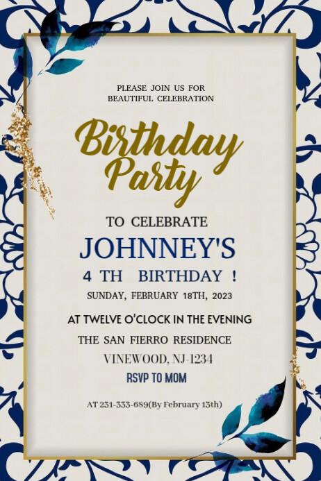 White Maximalist Birthday Card Poster Template | PosterMyWall