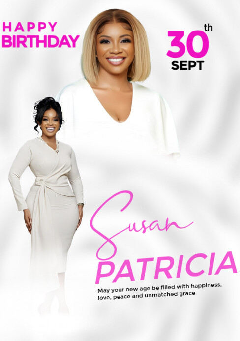 Copy of White Maximalist Birthday Celebration Poster Design A5 ...