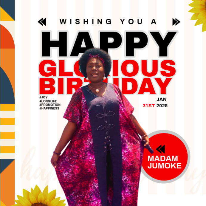 Copy of White Maximalist Birthday Flyer Design Instagram Post ...