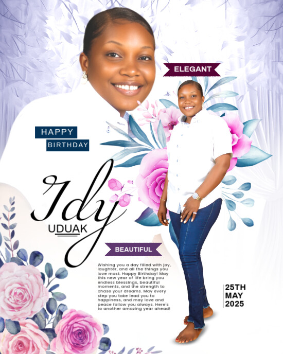 Modèle White Maximalist Birthday Flyer Instagram Portrait | PosterMyWall