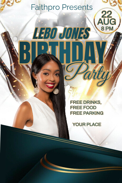 Copy of White Maximalist Birthday Poster | PosterMyWall