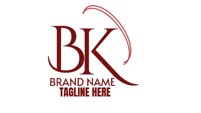 White Maximalist Bk Logo Design Digital Display (16:9) Template | PosterMyWall