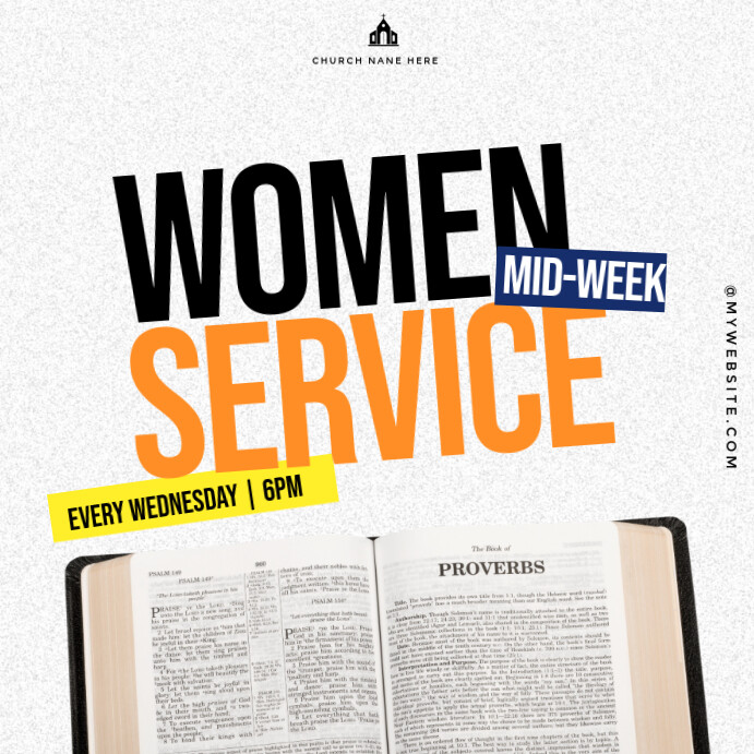 White Maximalist Black And Orange Modern Women Mid Week Service ...