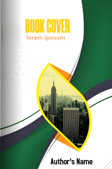 White Maximalist Book Cover Design Poster Template | PosterMyWall