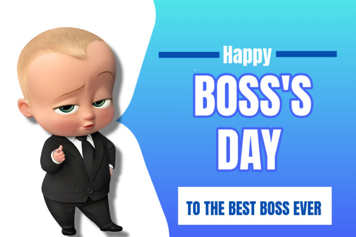White Maximalist Boss's Day Celebration Poster Template | PosterMyWall