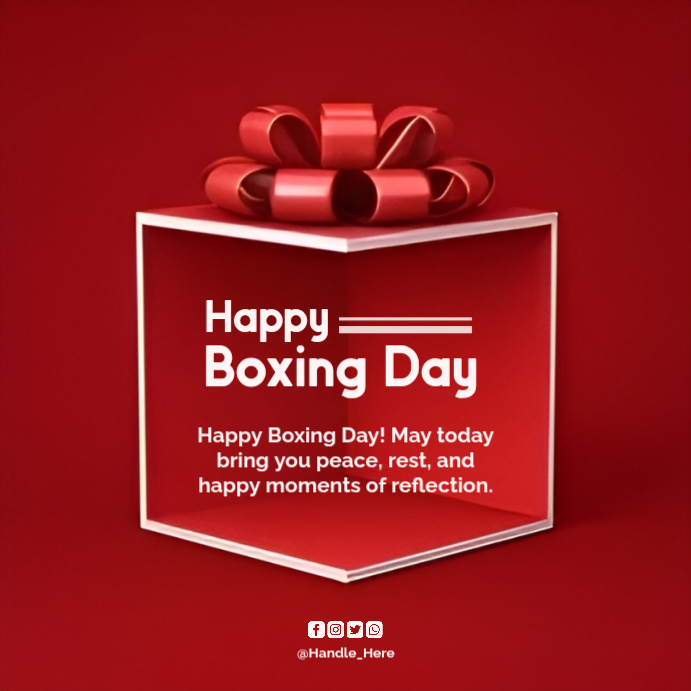White Maximalist Boxing Day Design Square (1:1) Template | PosterMyWall