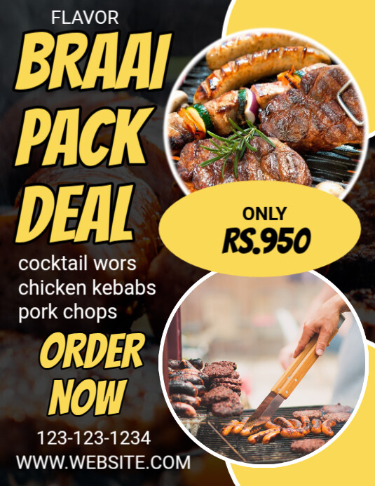 Copy of White Maximalist Braai Flyer (us Letter) | PosterMyWall
