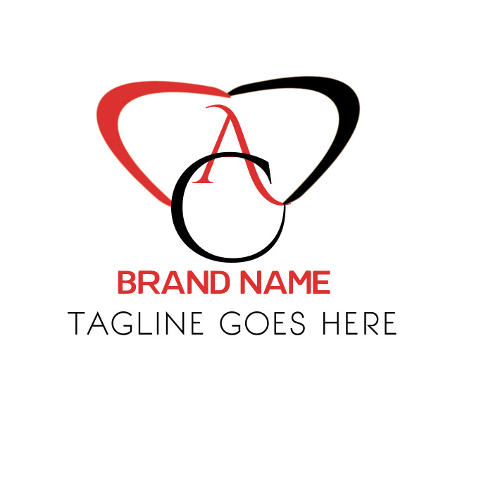 White Maximalist Brand Logo Template | PosterMyWall