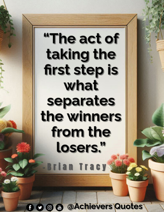 White Maximalist Brian Tracy Achievement Quotes Flyer (us Letter ...