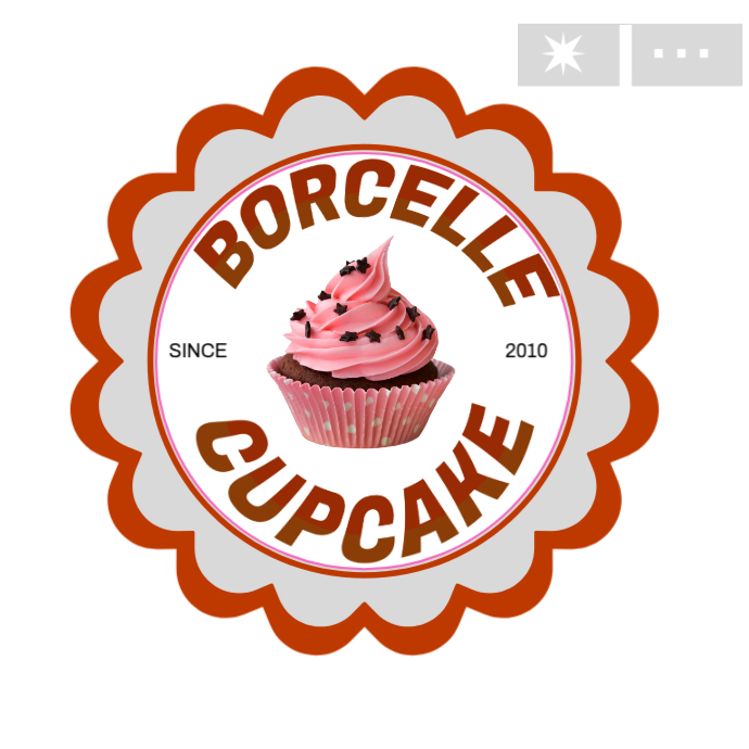 Copy of White Maximalist Brown cupcake Logo | PosterMyWall
