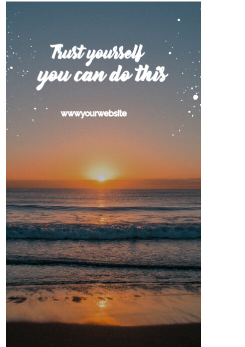 White Maximalist Brown White Sunset Illustrative Quote Phone Wallpaper ...