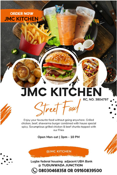 White Maximalist Burger Flyer Pinterest Grap Template | PosterMyWall