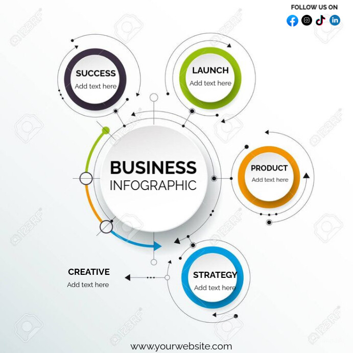 White Maximalist Business Infographic Templat | PosterMyWall