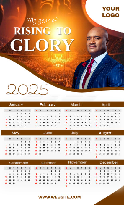 White Maximalist Calendar 2025 Template Design Us Legal | PosterMyWall