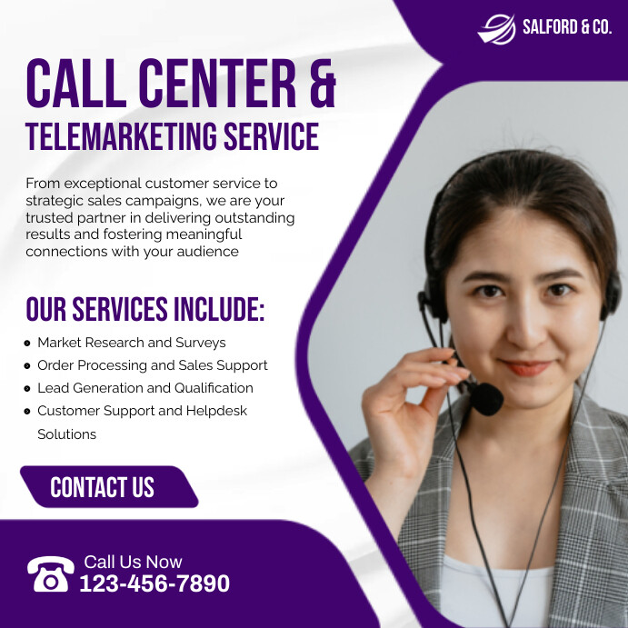 Copy of White Maximalist Call Center Flyer Poster Ins | PosterMyWall