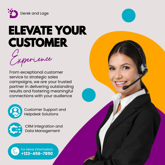 White Maximalist Call Centre Instagram Post Template | PosterMyWall