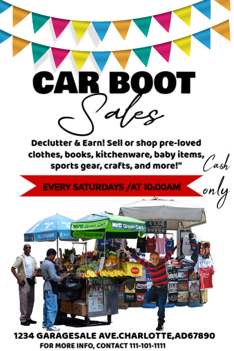 Copy of White Maximalist Car Boot Sale Poster | PosterMyWall