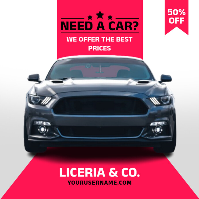 White Maximalist Car Showroom Promotion Template Instagram Post ...