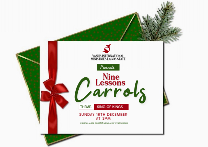 White Maximalist Carols Flyer A4 Template | PosterMyWall