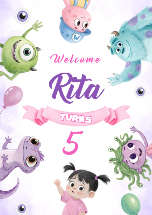 White Maximalist Cartoons A4 Template | PosterMyWall