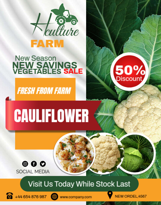 Copy of White Maximalist Cauliflower Poster/wallboard | PosterMyWall