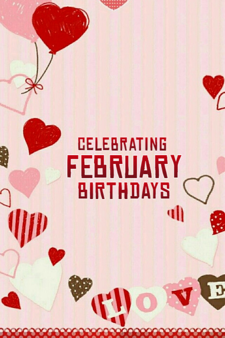 Copy of White Maximalist Celebrating February Birthdays Banner 4' × 6 ...