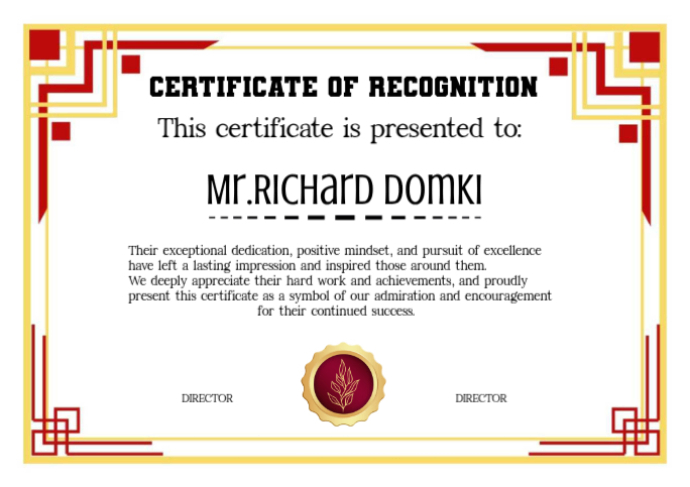 White Maximalist Certificate Of Recognitions A2 Template | PosterMyWall