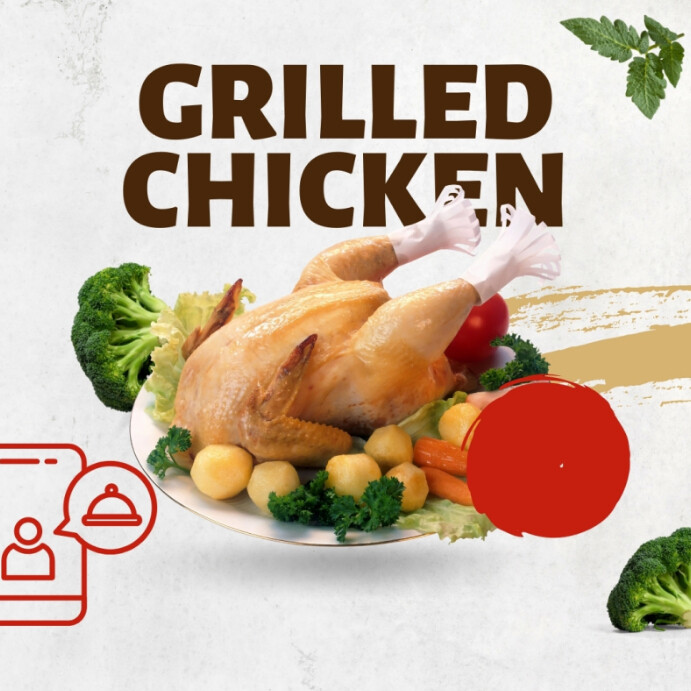 Modèle White Maximalist Chicken Instagram Post | PosterMyWall