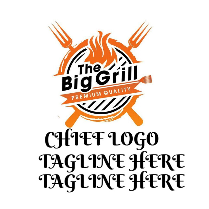 White Maximalist Chief Logo Logo Template | PosterMyWall