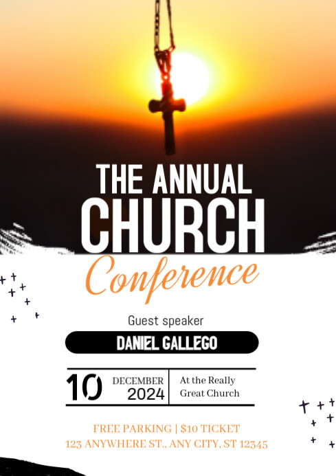 White Maximalist Christian Choir A4 Template | PosterMyWall