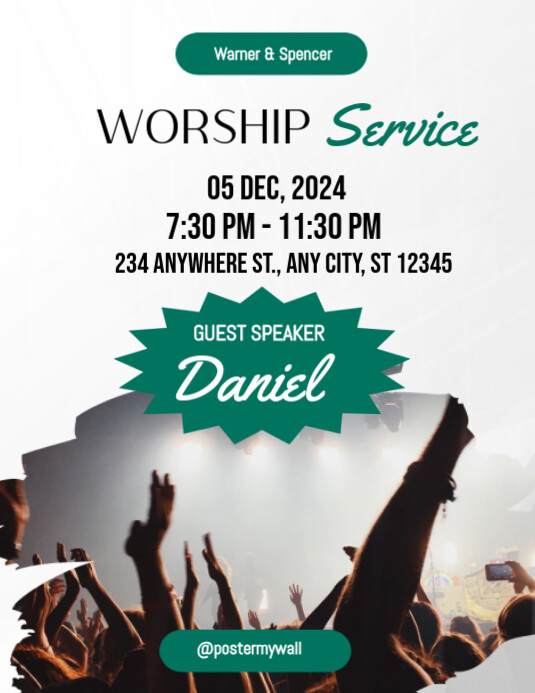 White Maximalist Christian Choir Flyer (us Letter) Template | PosterMyWall