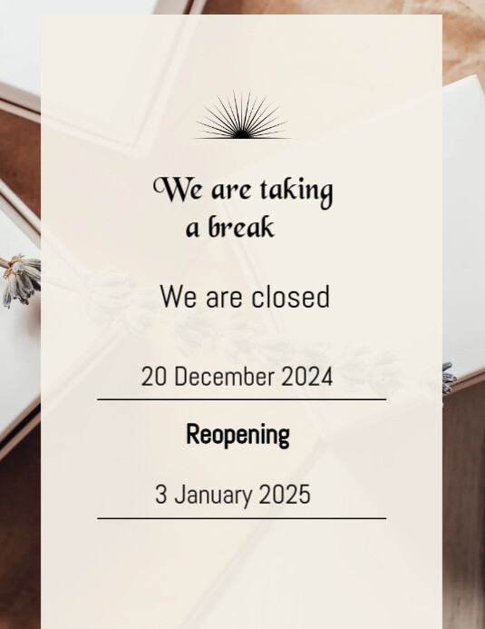 White Maximalist Christmas Break Flyer (us Letter) Template | PosterMyWall