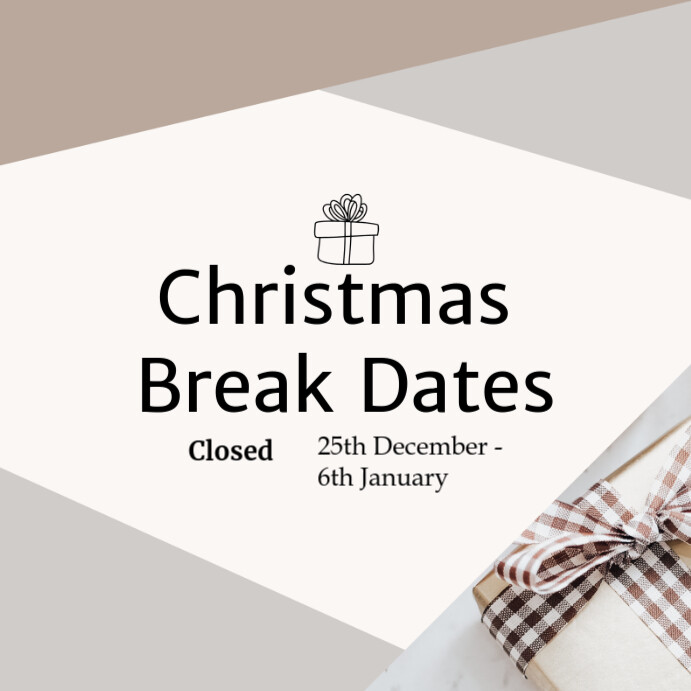 White Maximalist Christmas Break Instagram Post Template | PosterMyWall